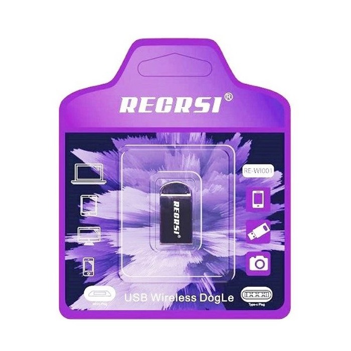 Адаптер Bluetooth RECRSI RE-WI001 черный купить по цене 115₽, описание ...